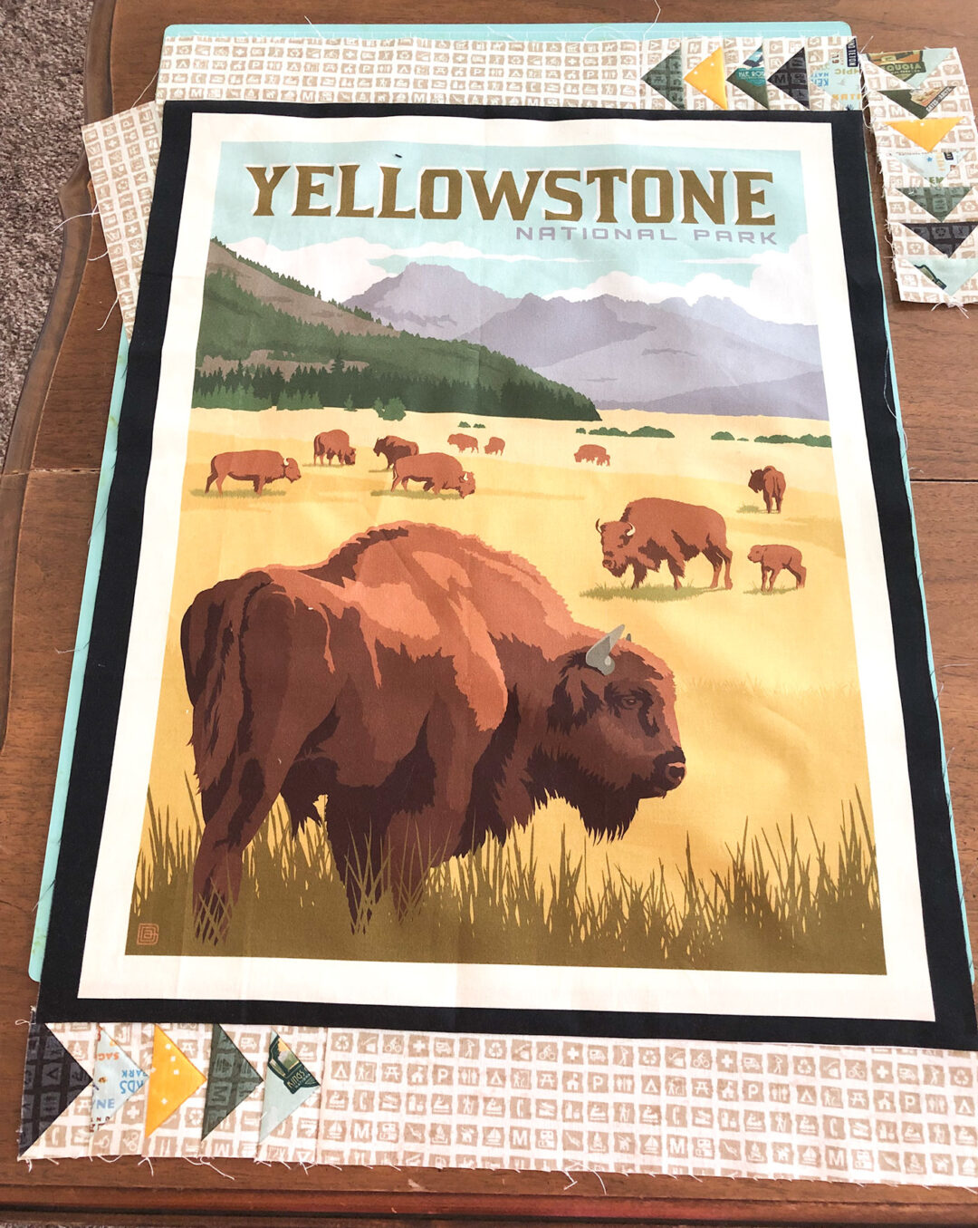 Yellowstone Panel Mini Quilt - Ameroonie Designs