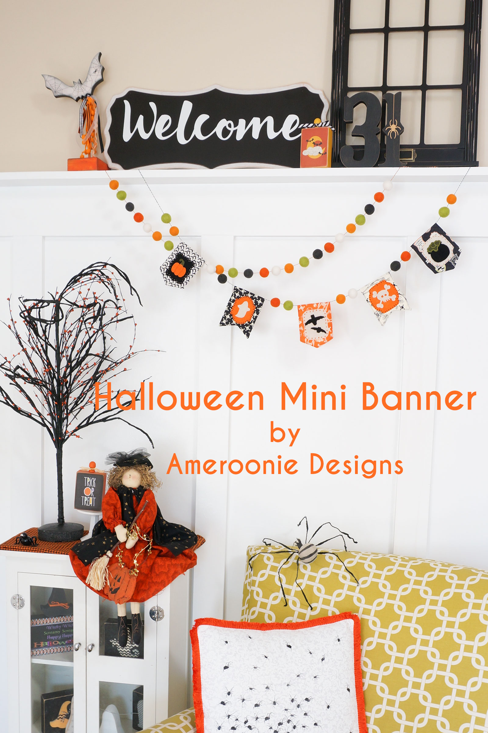 Halloween Mini Banner - Ameroonie Designs