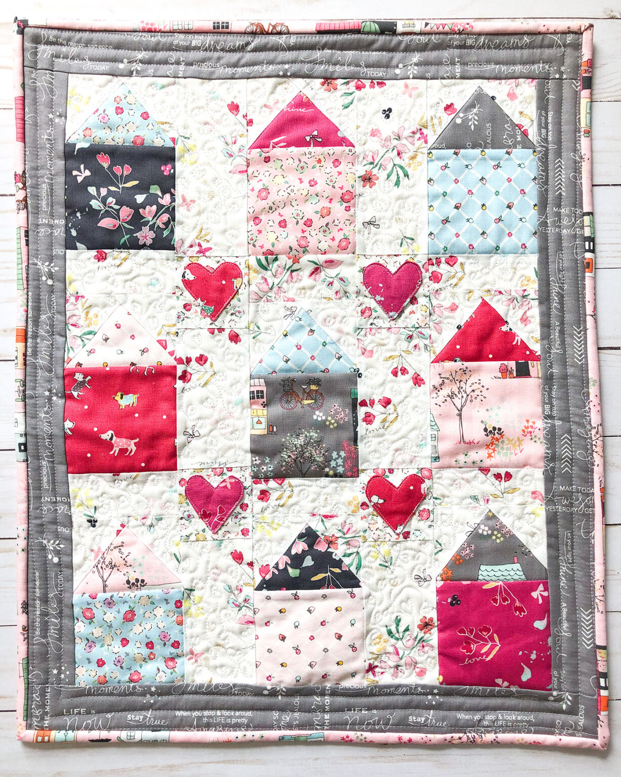 Community Love Mini Quilt in Moments Fabric - Ameroonie Designs