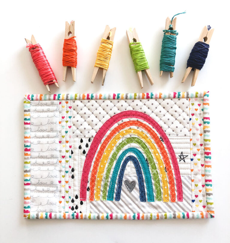 Mini Rainbow Applique Pattern - Ameroonie Designs