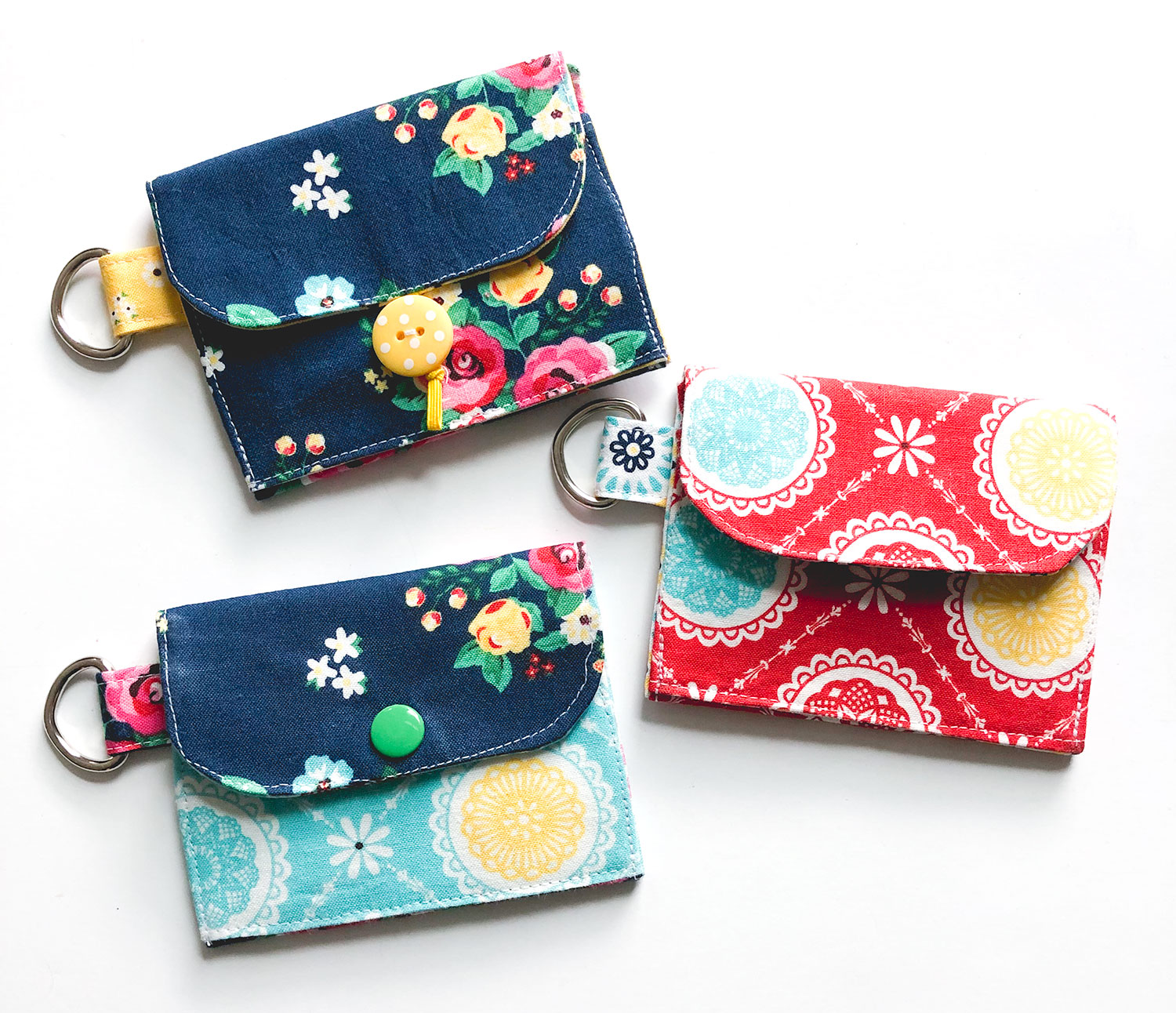 Mini Wallet Tutorial with three closure options - Ameroonie Designs