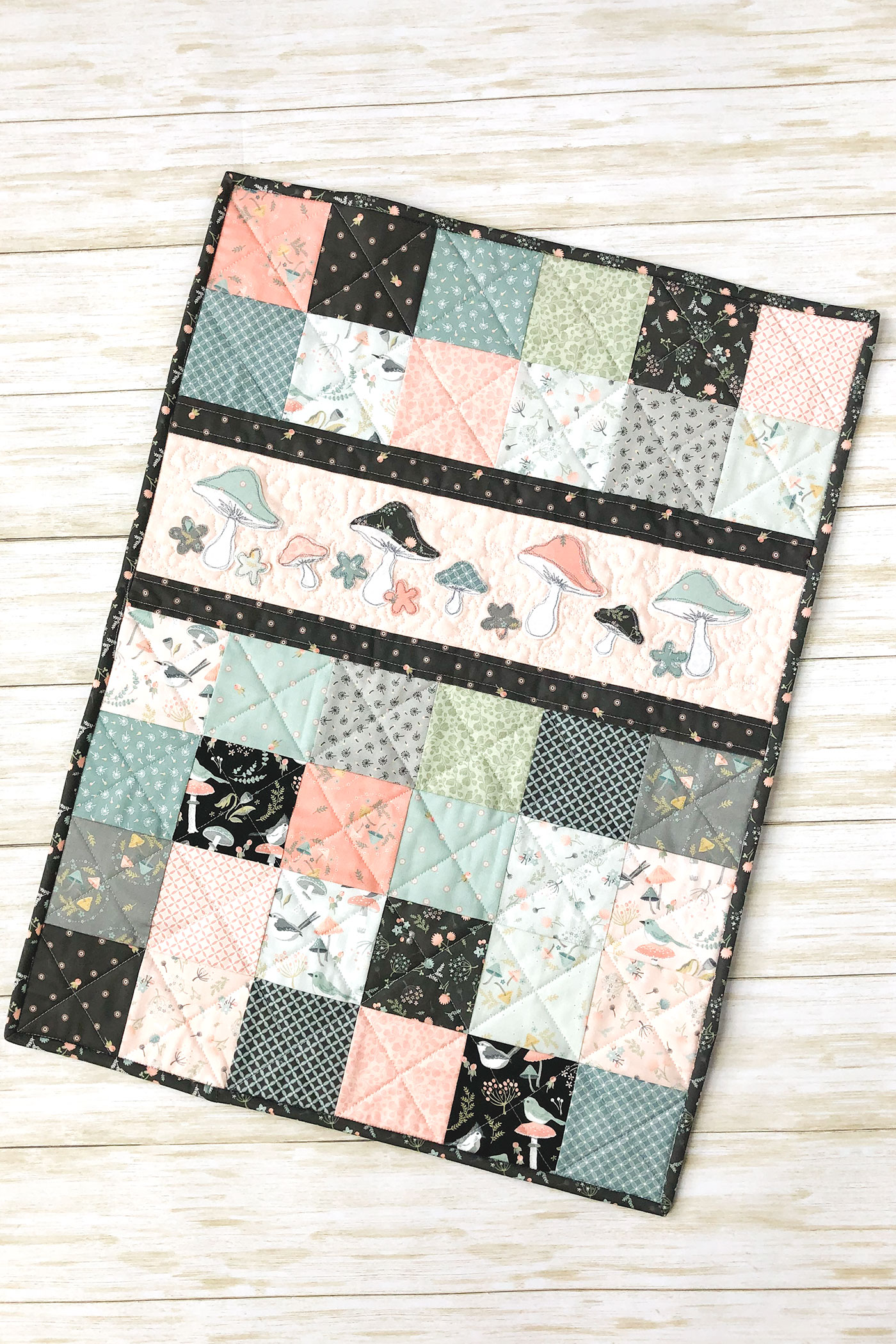 Make an easy and adorable Patchwork Doll Quilt she will treasure