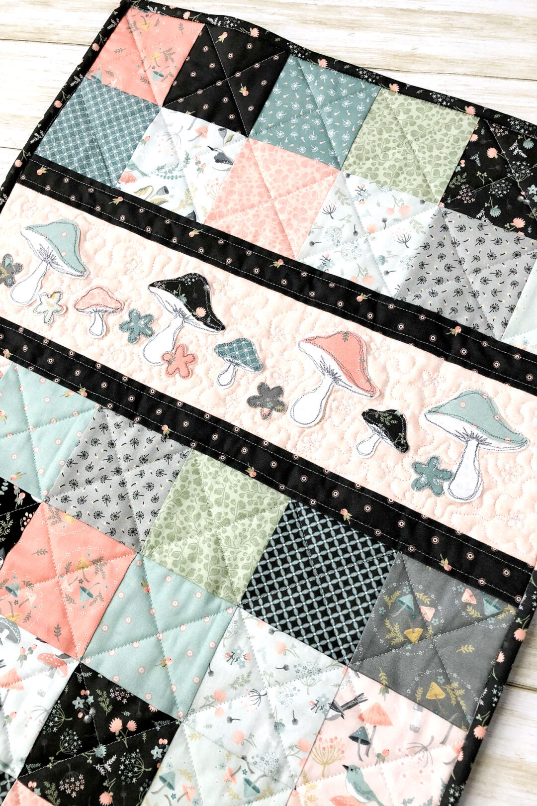 Make an easy and adorable Patchwork Doll Quilt she will treasure
