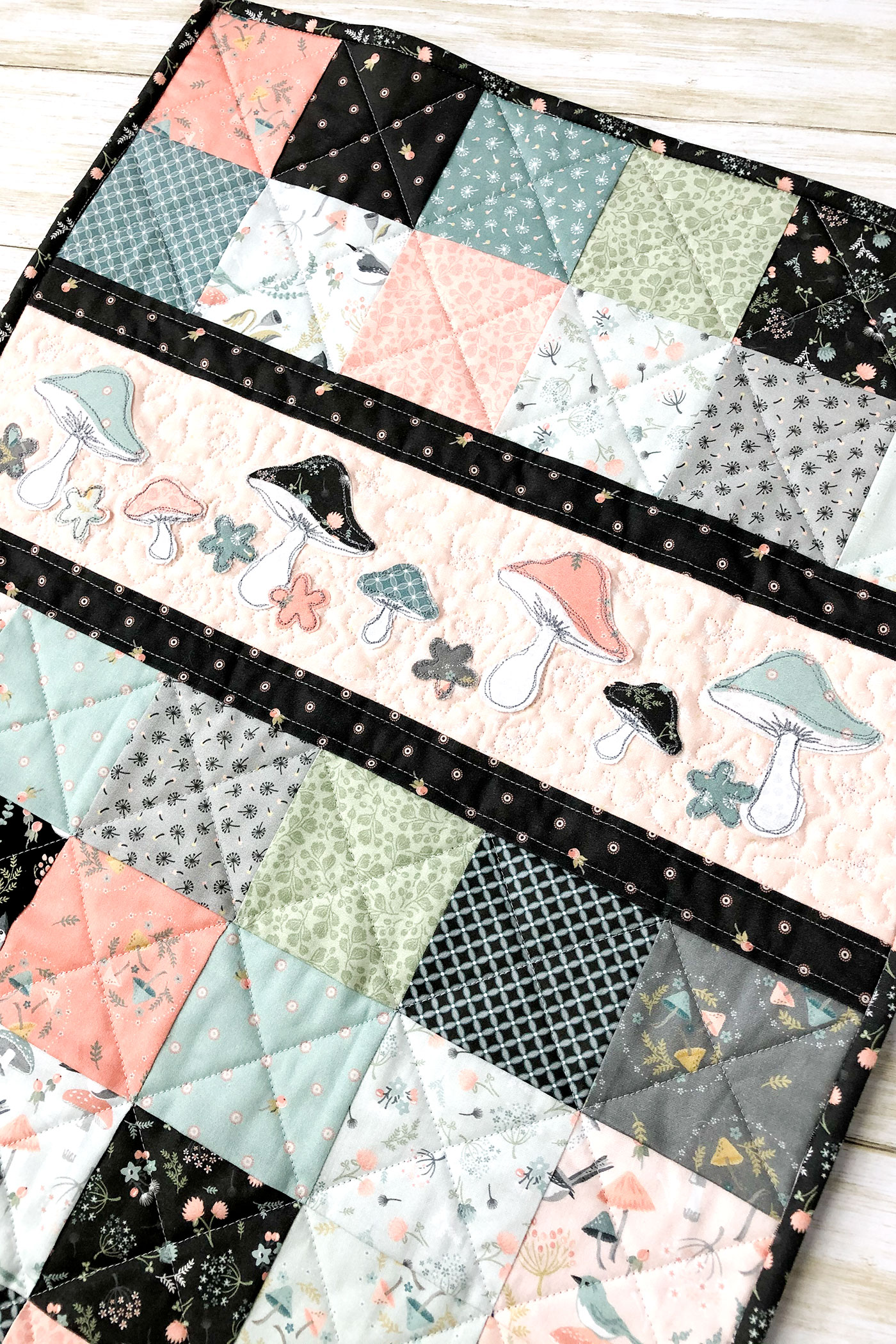 Make an easy and adorable Patchwork Doll Quilt she will treasure
