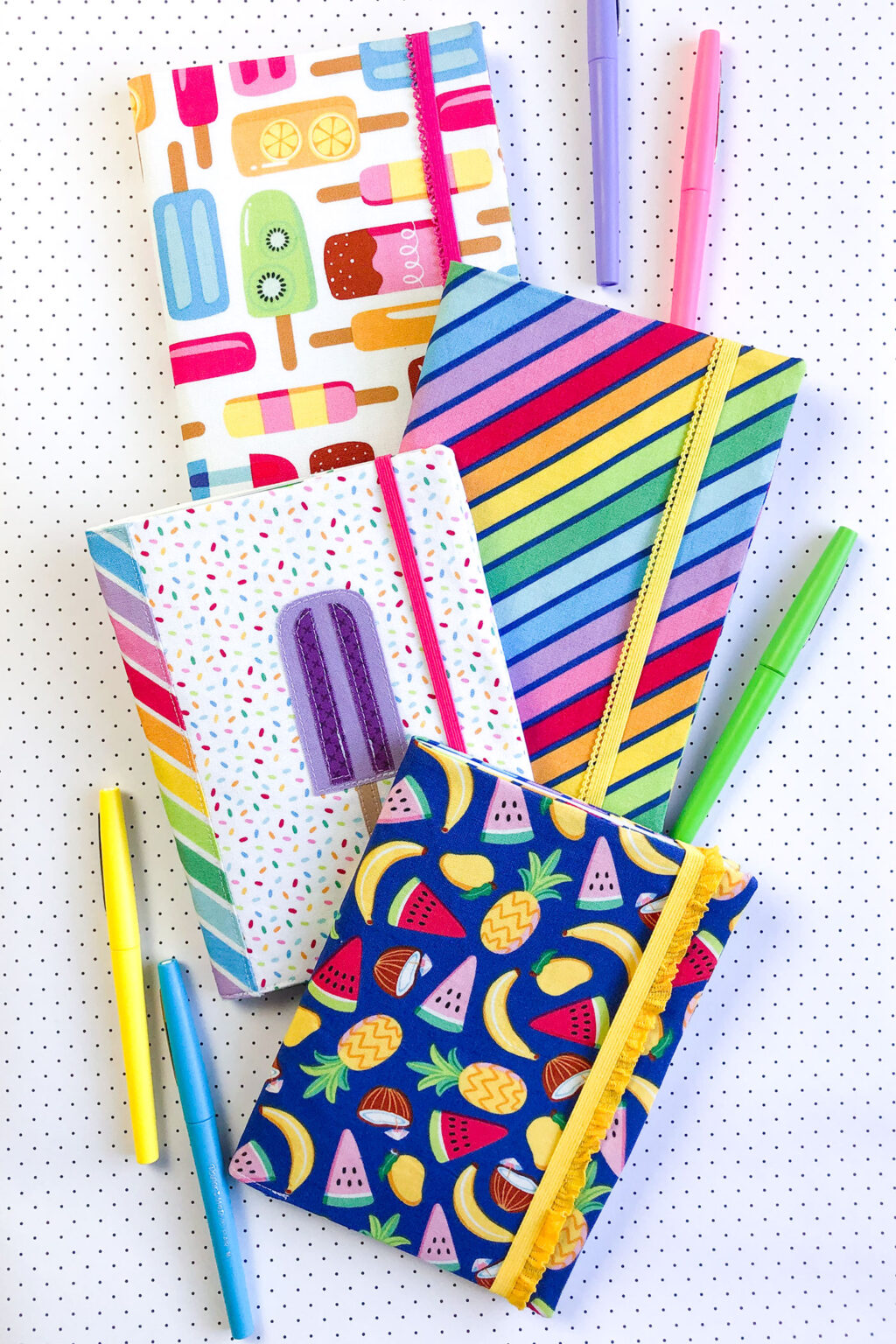 Sew a Fabric cover for a mini notebook | free tutorial | Ameroonie Designs