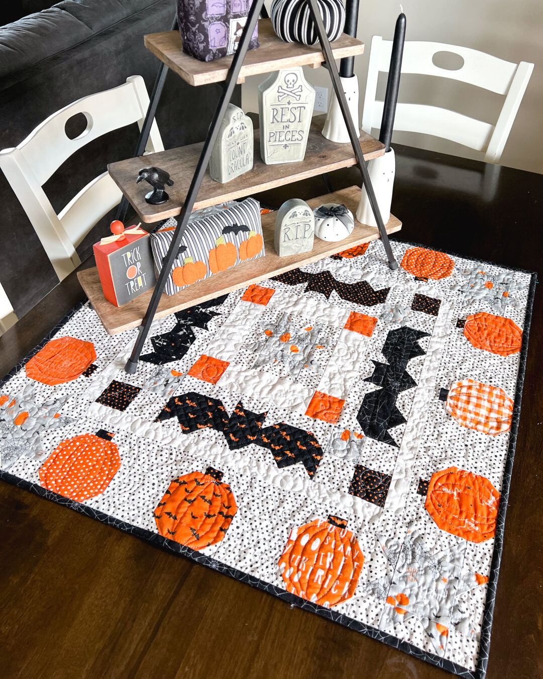 Learn to Sew a quick and fun Halloween Table Topper