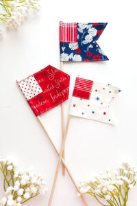 Make fast and easy Mini Fabric Flags with this free sewing tutorial ...